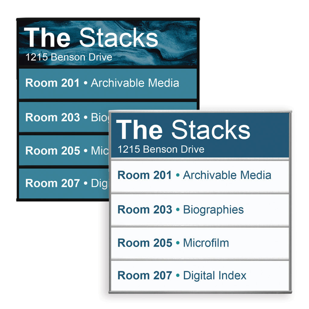 Directory Signs - Directional Signs with Changeable Inserts