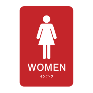 Women's Restroom Signs - Customizable ADA Bathroom Signage
