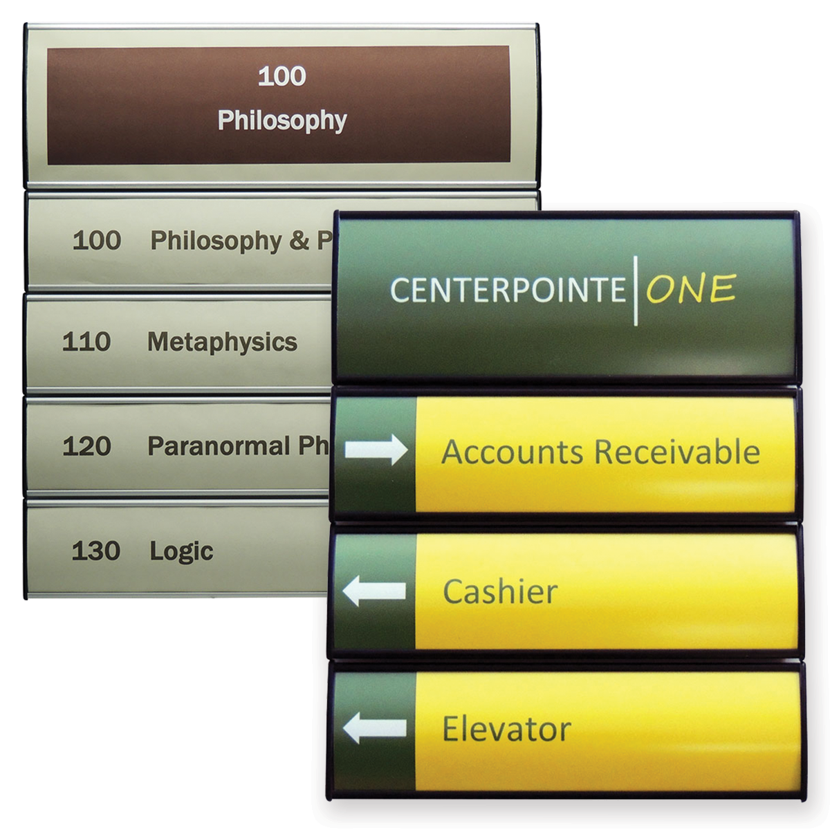 Directory Sign Frames - Vista Systems Vertical Curved Signs