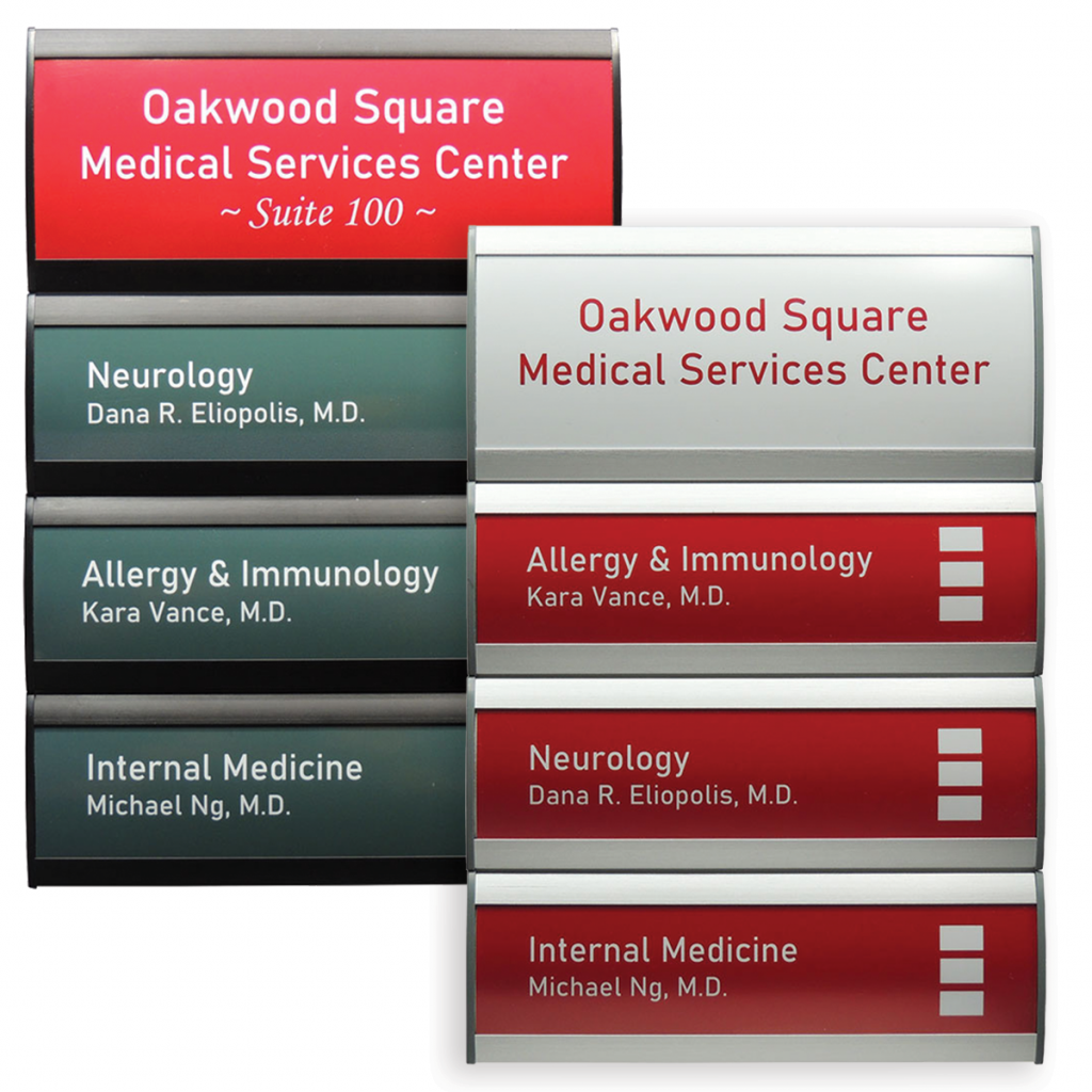 Directory Sign Frames - Vista Nova Vertical Curved Signs