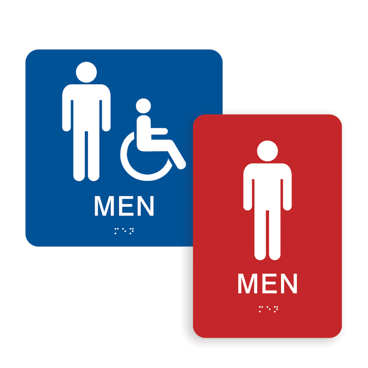 Restroom Signs - Custom ADA Restroom Signs with Braille