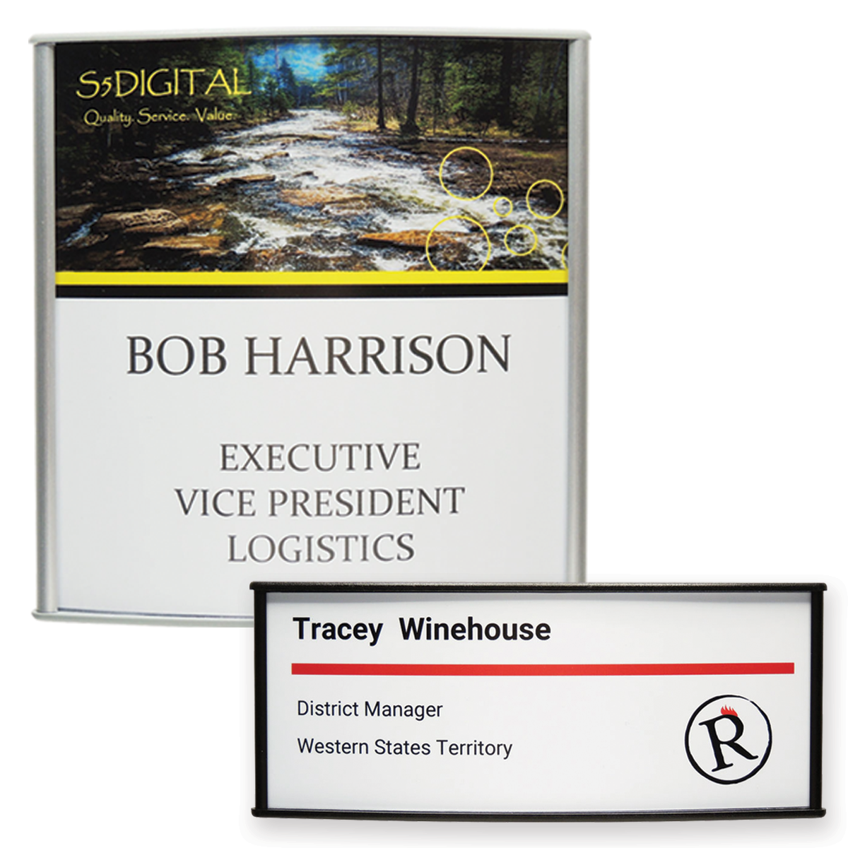Office Sign Frames - Vista Systems Horizontal Curved Signs