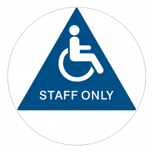 Staff Only Accessible California Geometric Door Sign – 12″