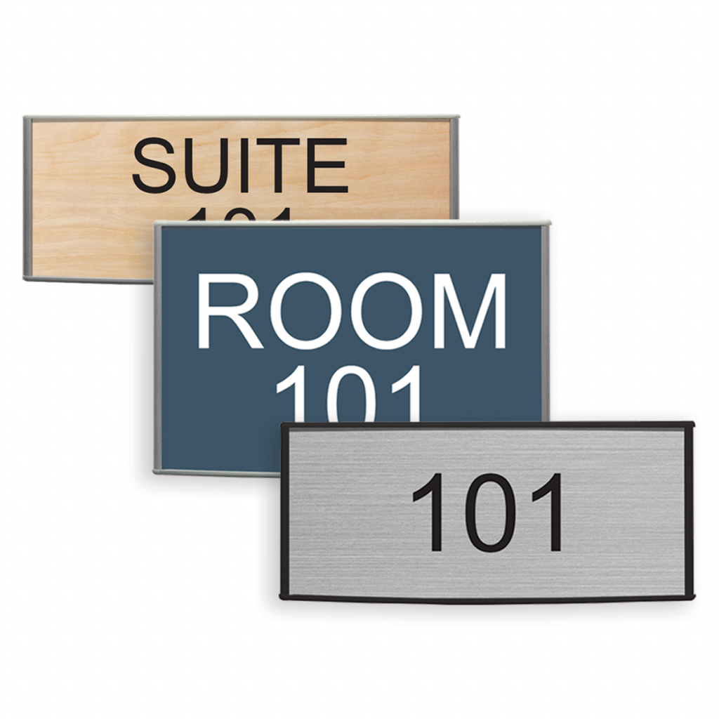 Room Number Signs - Interchangeable Lenses & Sign Inserts