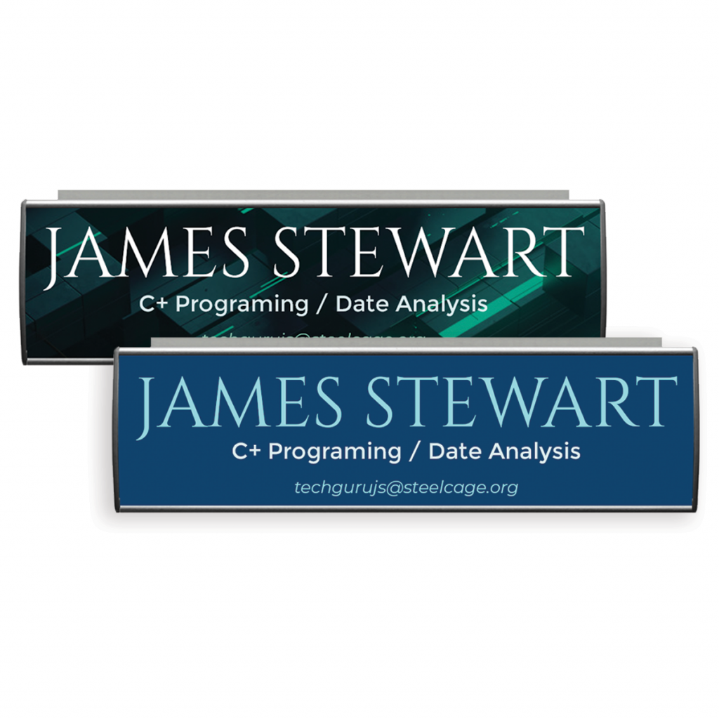 Cubicle Signs - Cubicle Name Plates with Changeable Inserts