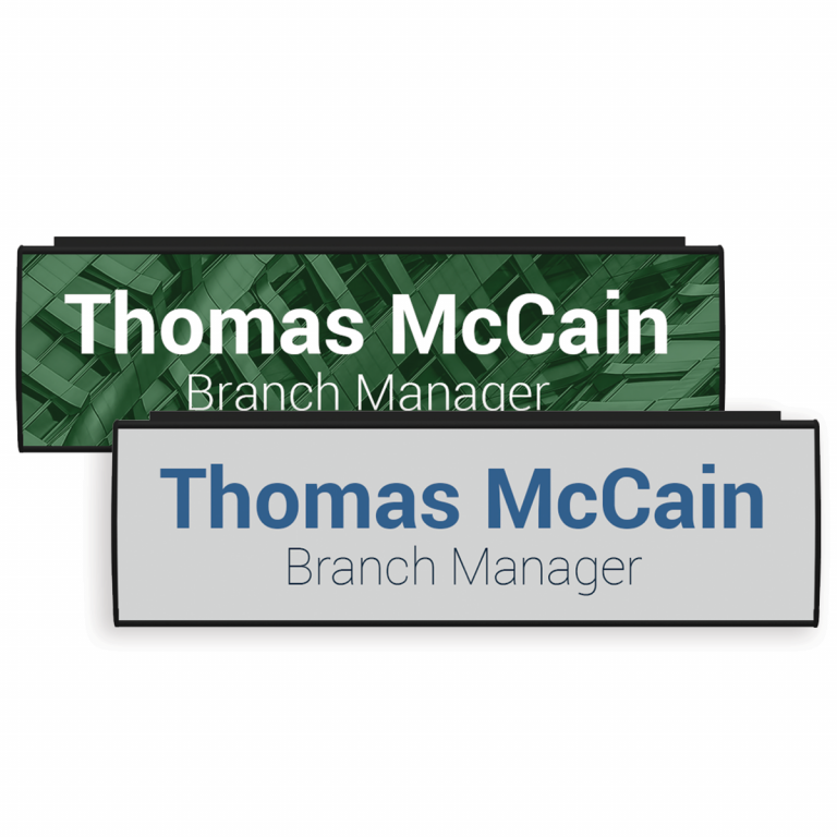 Cubicle Signs - Cubicle Name Plates with Changeable Inserts