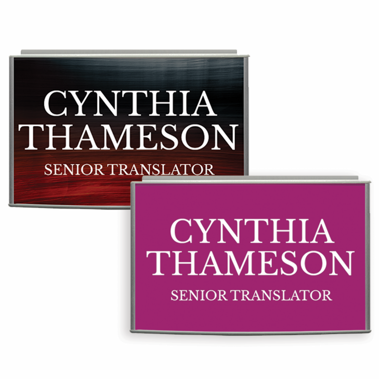 Cubicle Signs - Cubicle Name Plates with Changeable Inserts