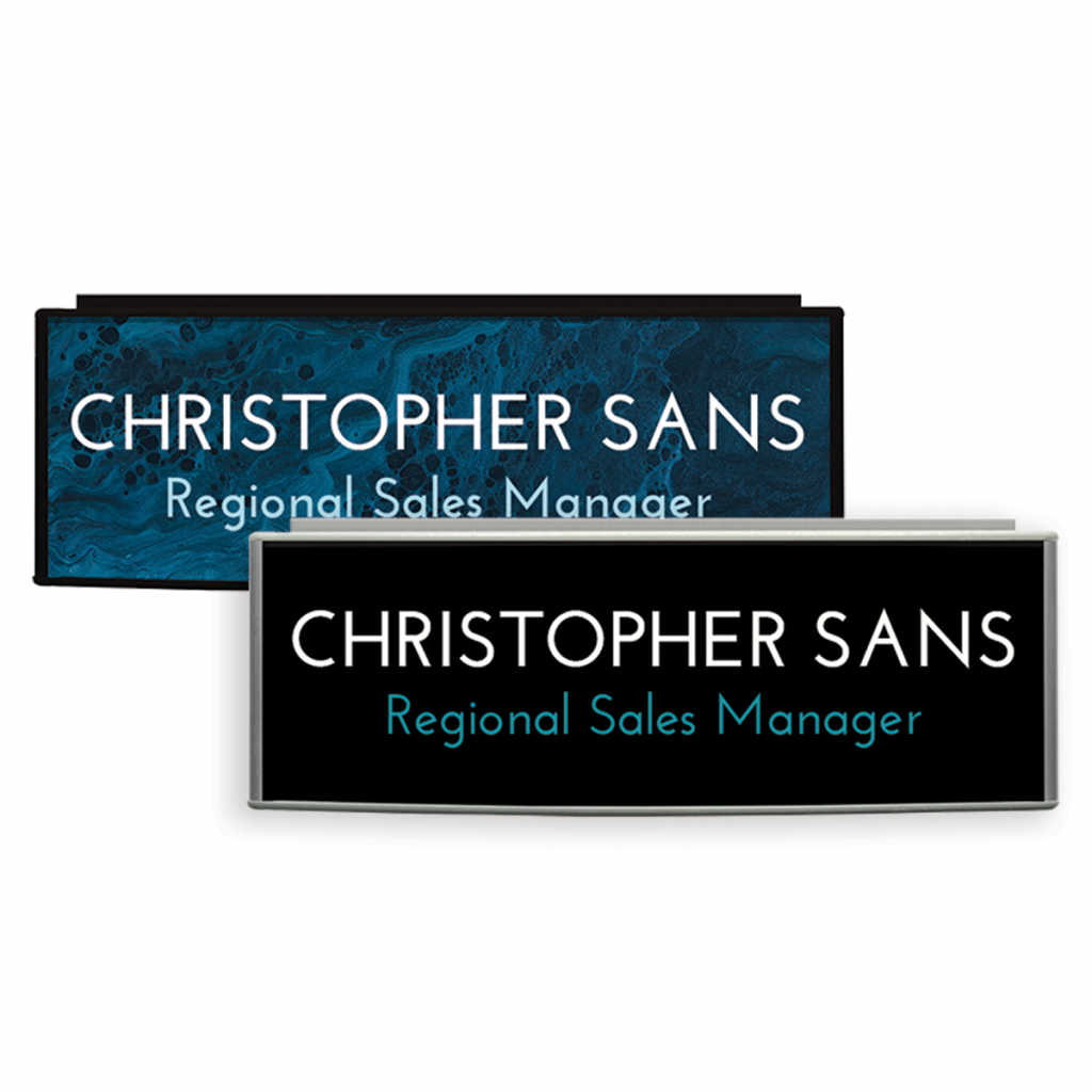 Cubicle Signs - Cubicle Name Plates with Changeable Inserts