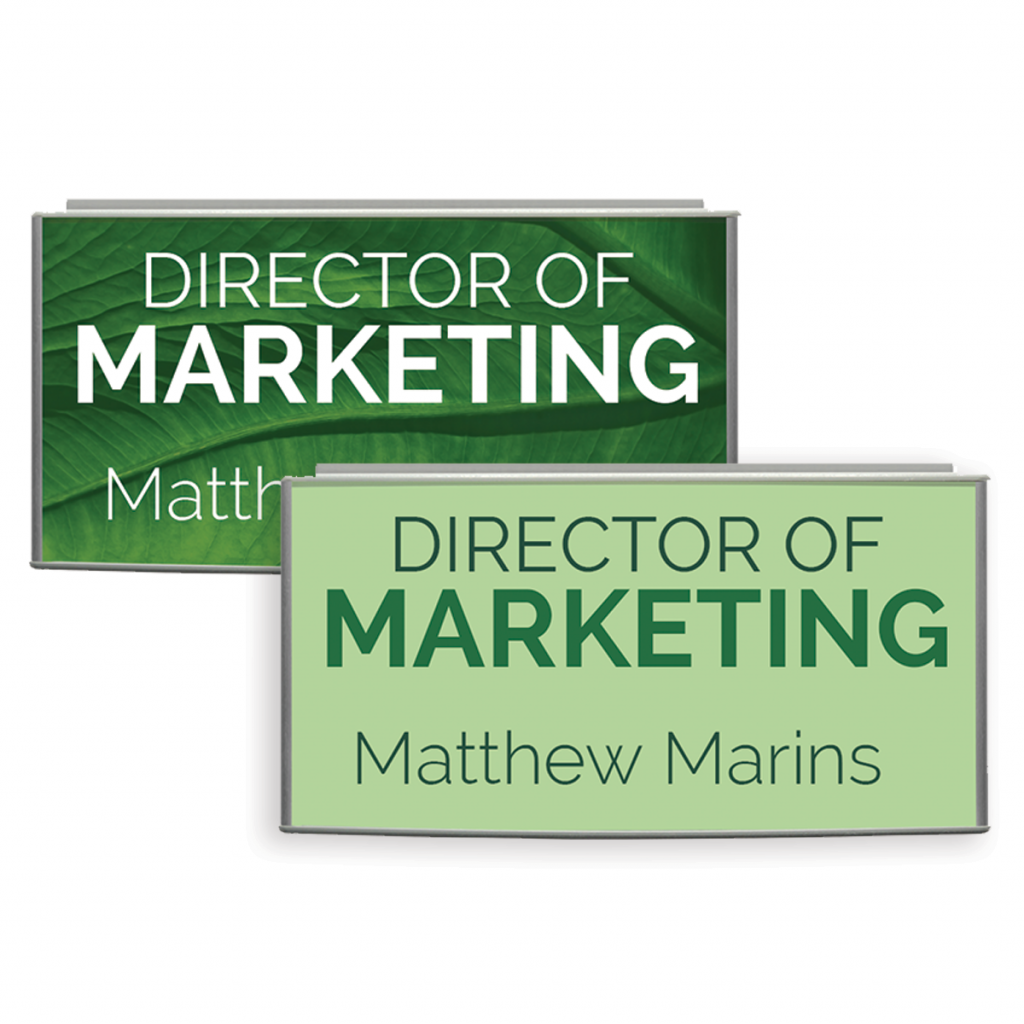 Cubicle Signs - Cubicle Name Plates with Changeable Inserts