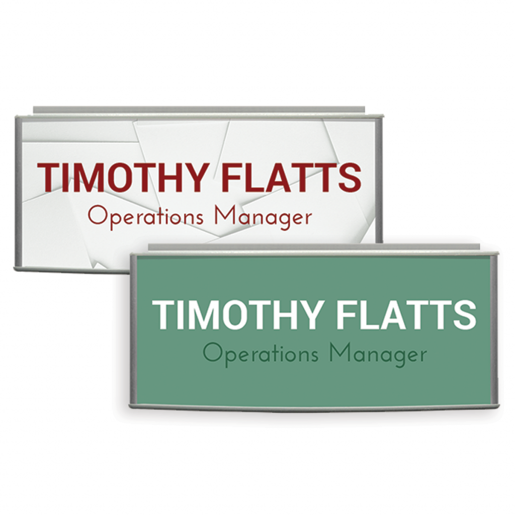 Cubicle Signs - Cubicle Name Plates with Changeable Inserts