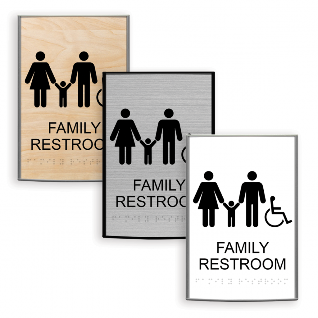 Restroom Signs - Frames with Acrylic ADA Inserts