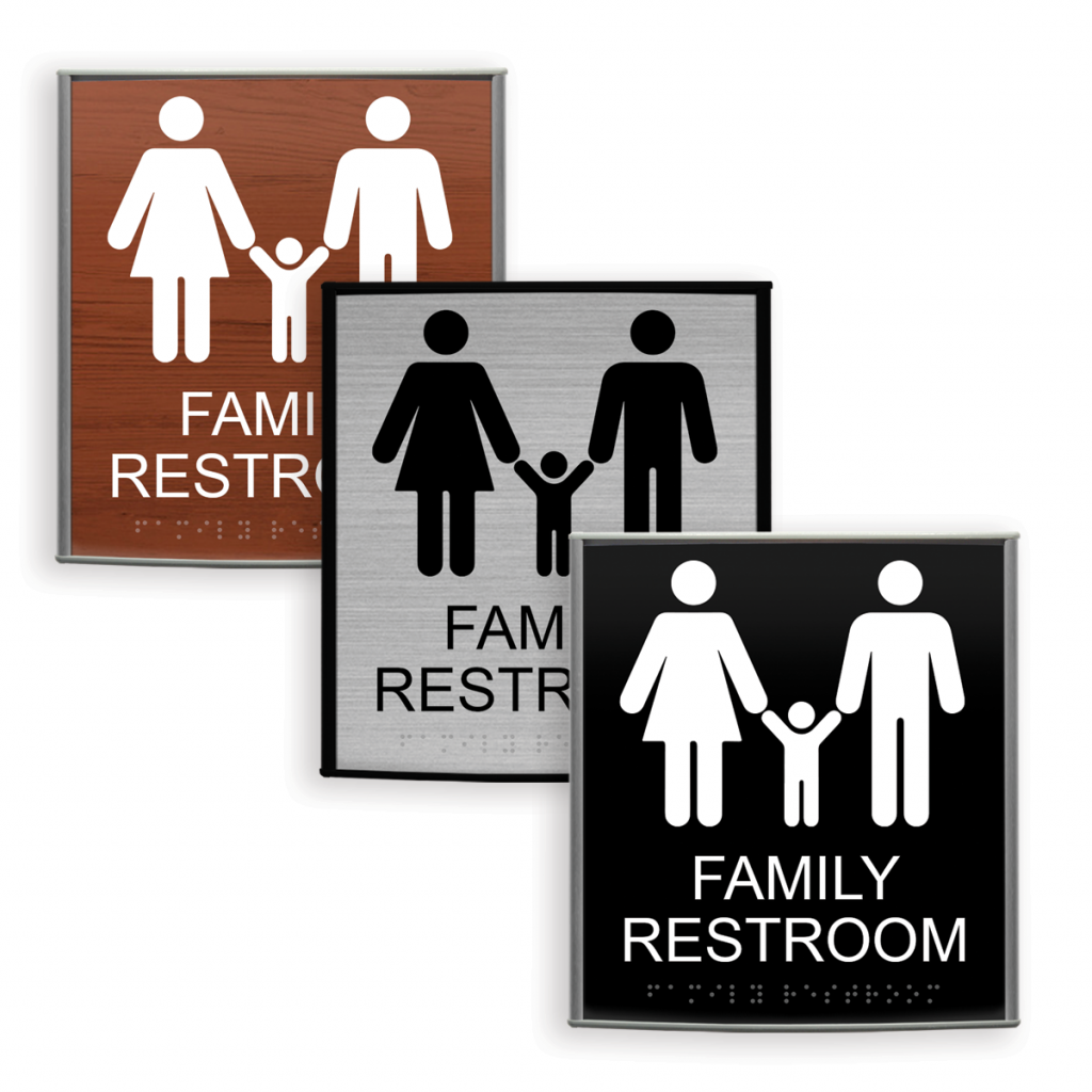 Family Restroom Sign – 9×8 – V200X9RR1 | Sign-Frame | The Premier ...