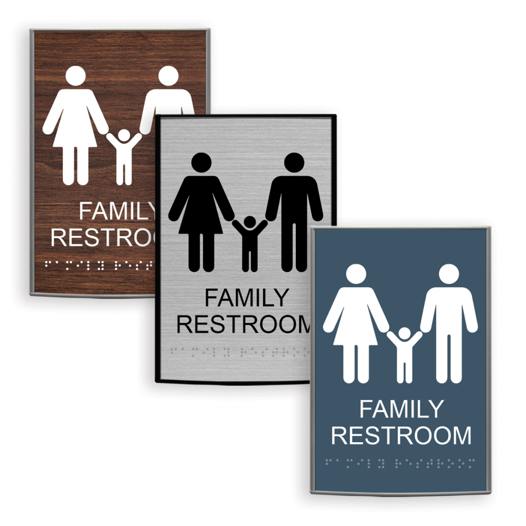 Restroom Signs - Frames with Acrylic ADA Inserts