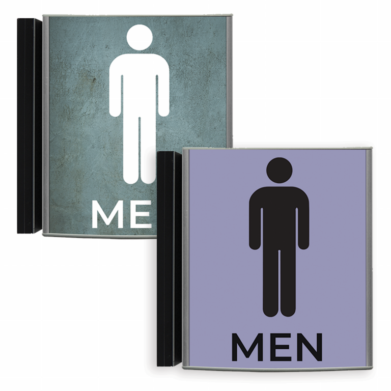 Projecting Restroom Sign – 4.75″H x 4″W – FS1RR | Sign-Frame | The ...