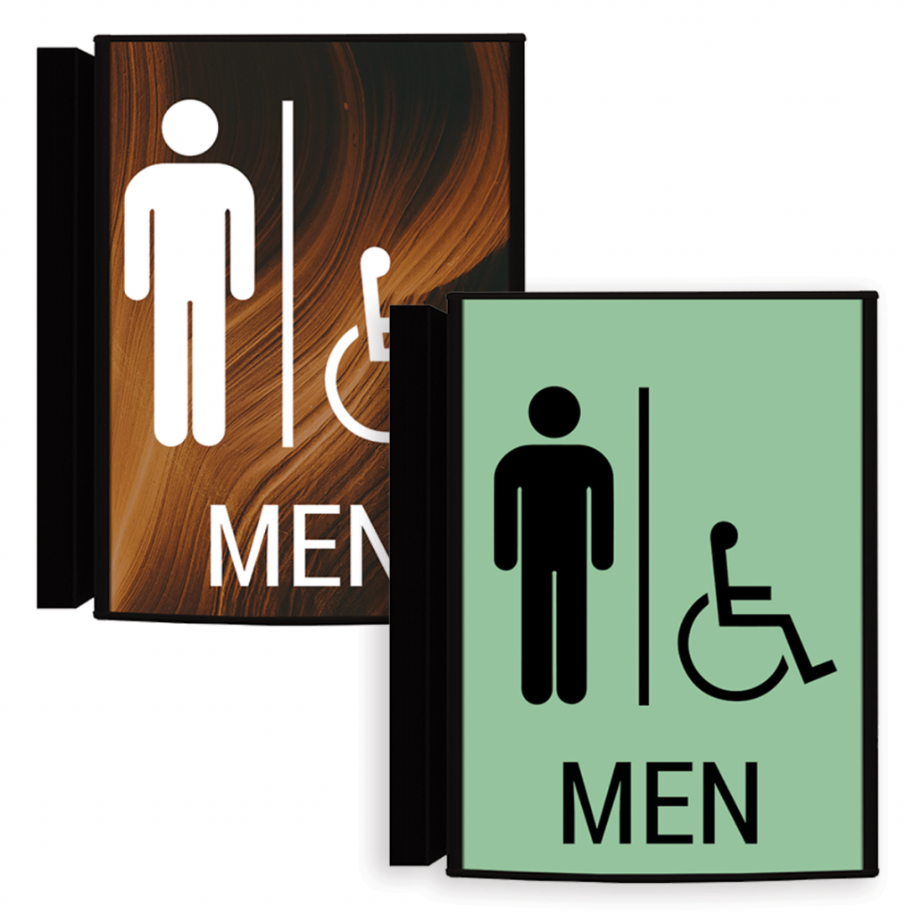 Projecting Restroom Sign – 5.5″H x 4″W – FS2RR | Sign-Frame