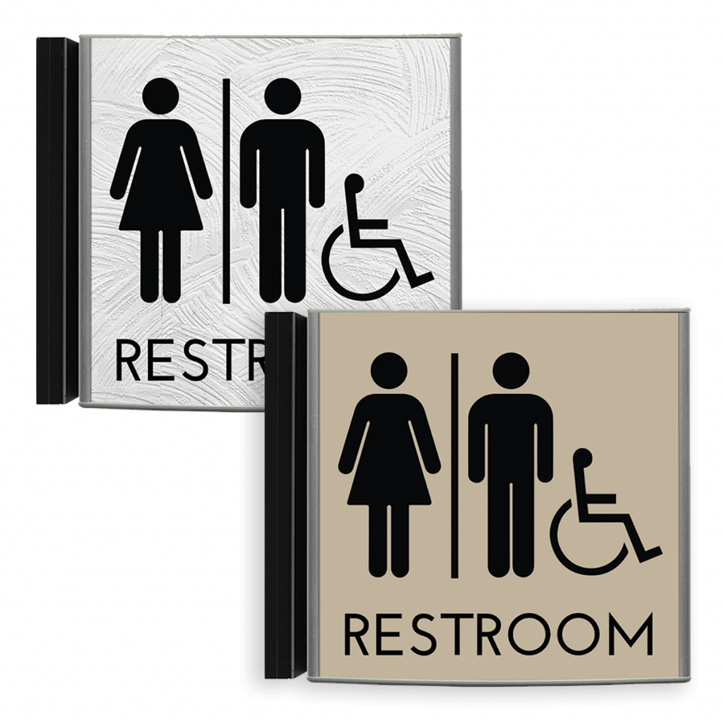 Projecting Restroom Signs