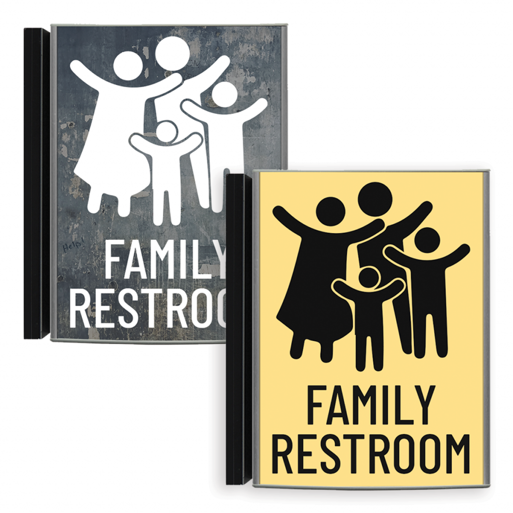 Projecting Restroom Sign – 6.5″H x 5″W – FS4RR | Sign-Frame