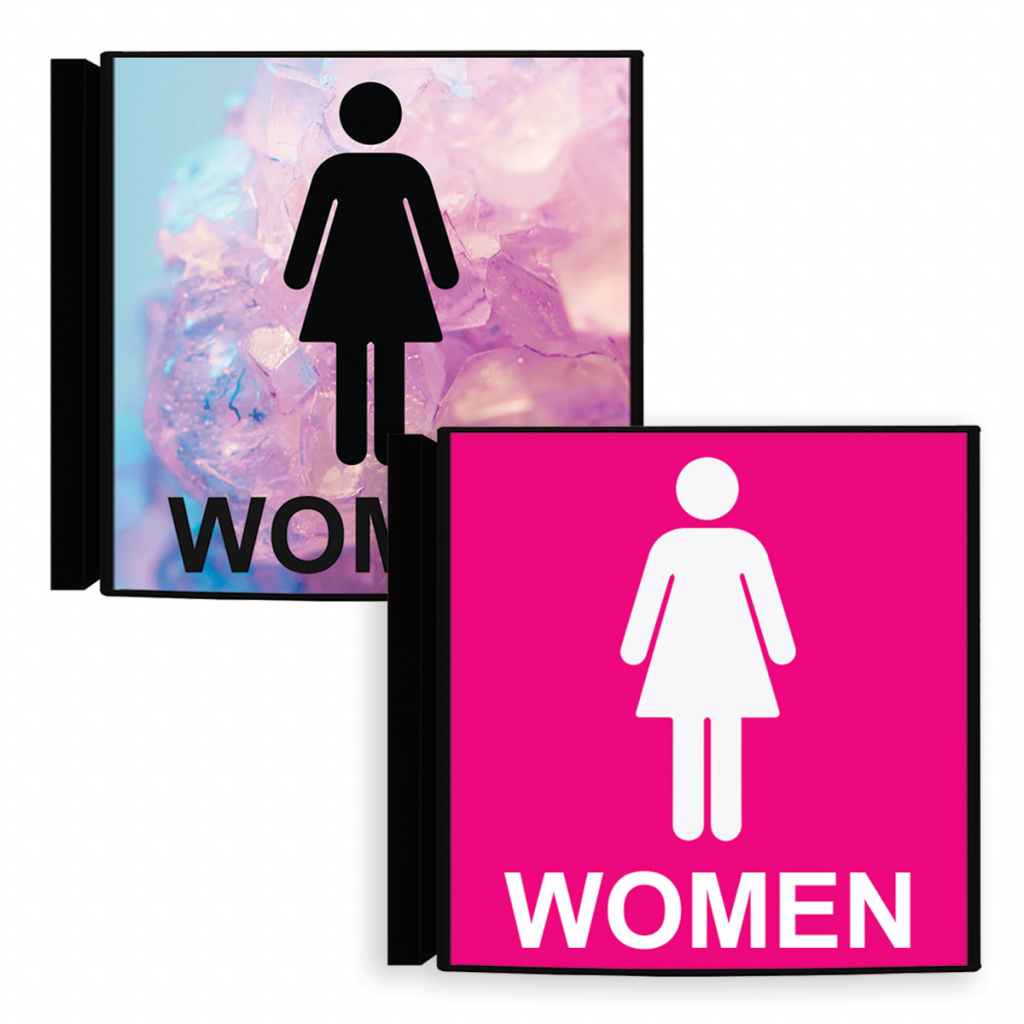 Projecting Restroom Sign – 6″H x 6″W – FS5RR | Sign-Frame