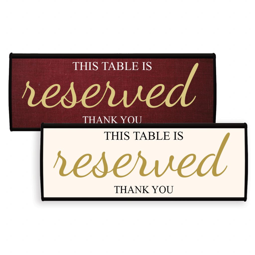 Desk Signs & Table Signs with Removable Lenses and Inserts