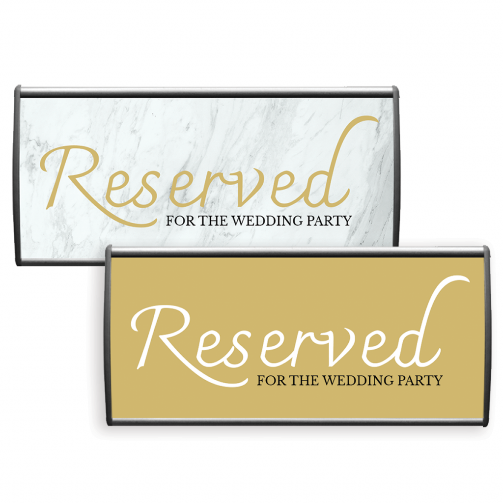 Desk Signs & Table Signs with Removable Lenses and Inserts