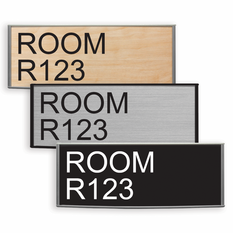Room Signs - Room Name & Room ID Signs - Changeable Lenses