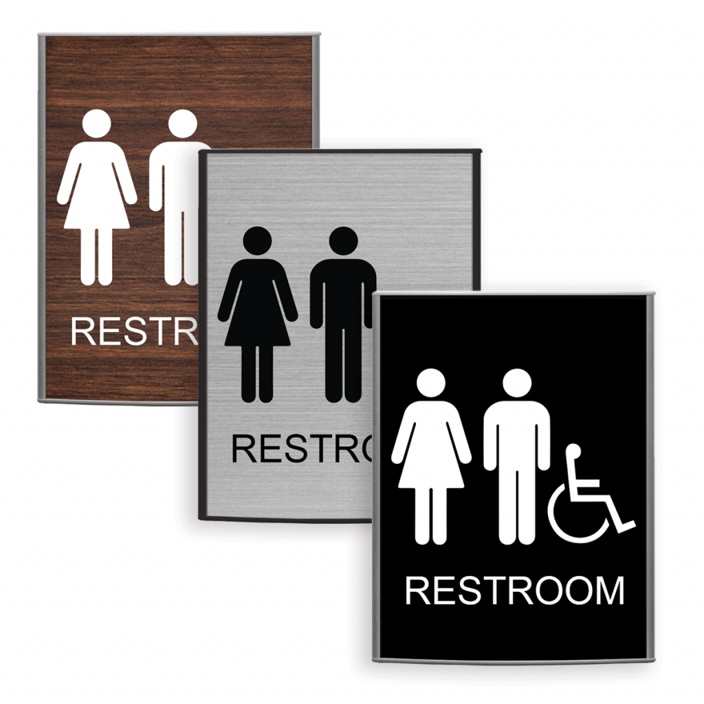Restroom Signs - Frames with Acrylic ADA Inserts