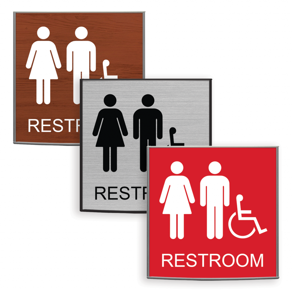 Unisex Accessible Restroom Sign - 8x8 - WFP46RR6