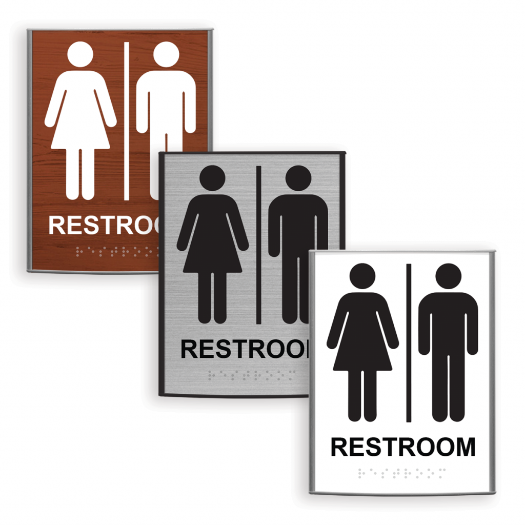 Unisex Restroom Sign – 8×6 – WFP33RR5 | Sign-Frame