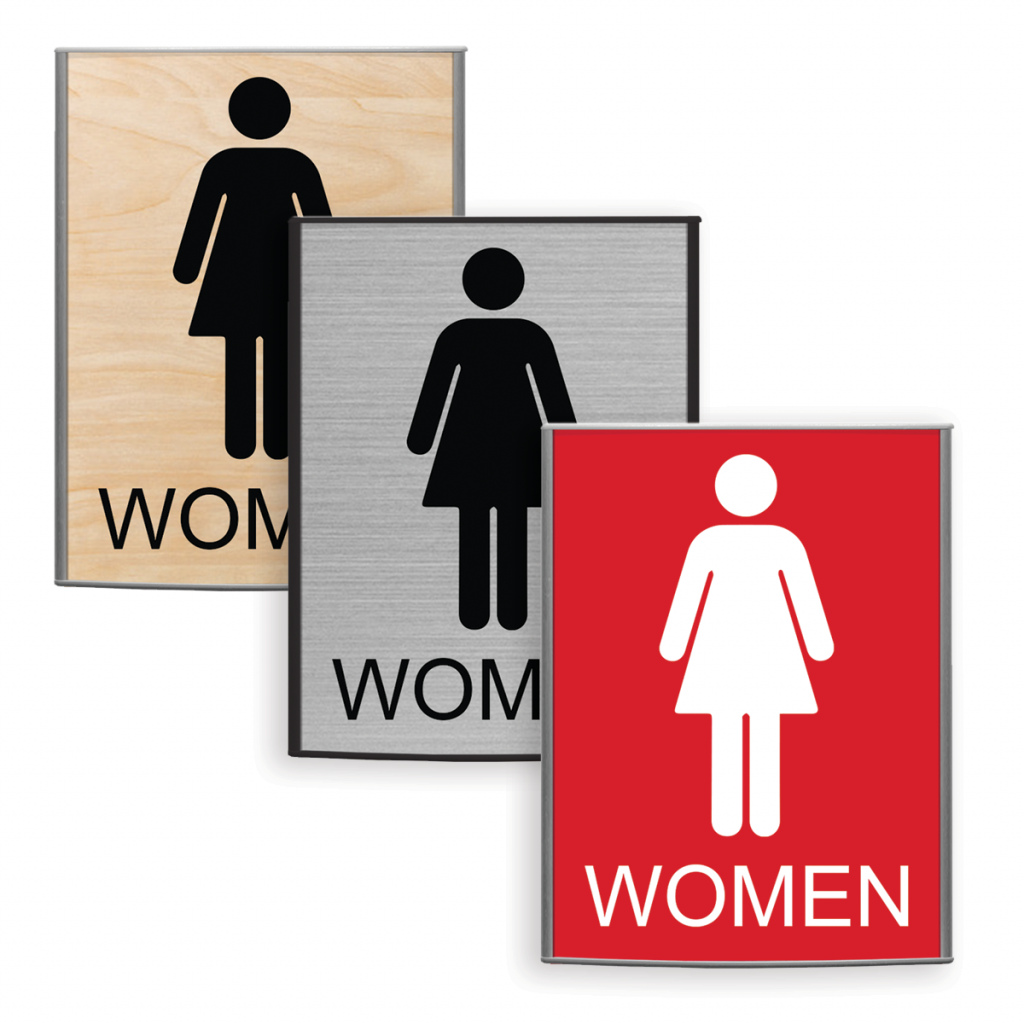 Restroom Signs - Frames with Acrylic ADA Inserts