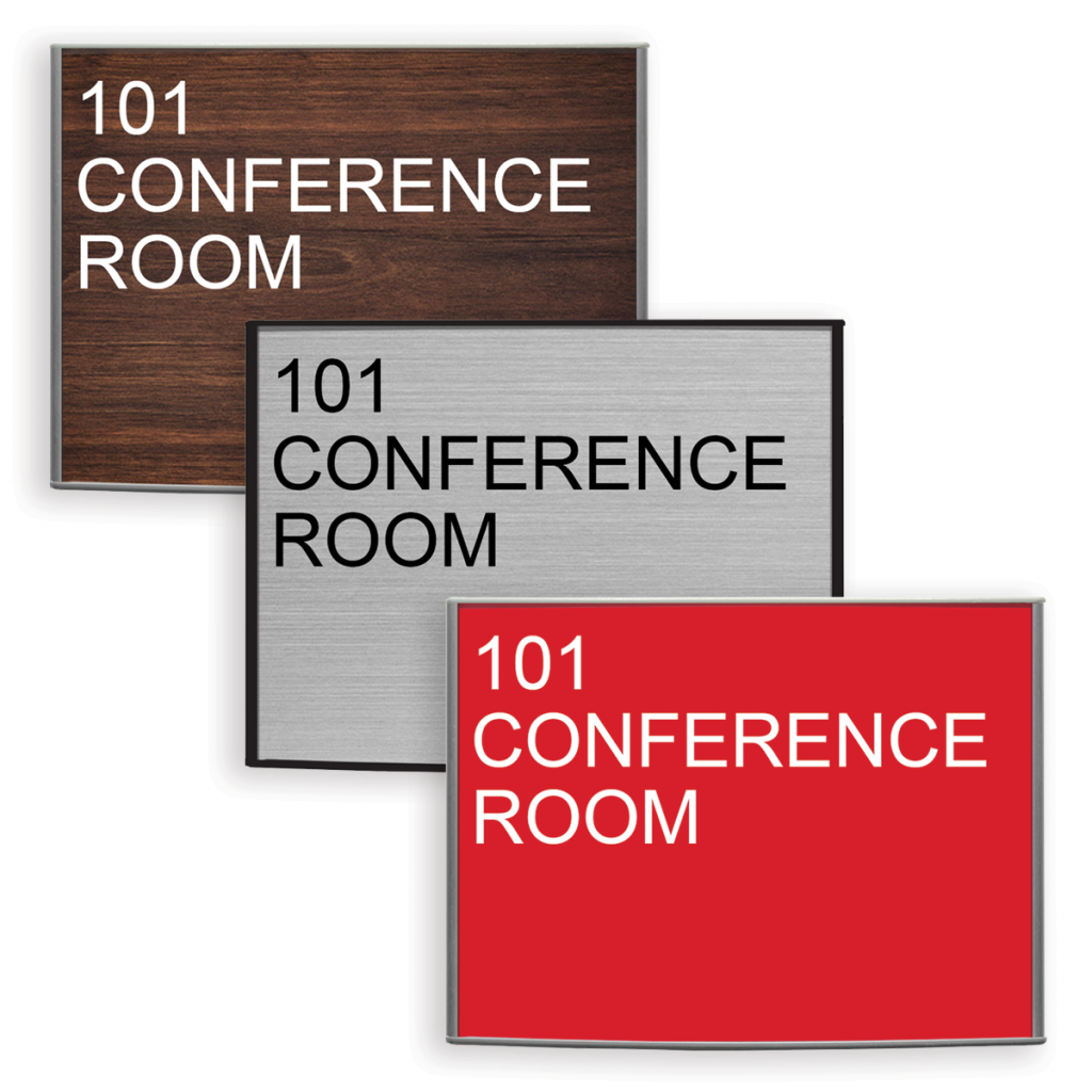 Conference Room Door & Slider Signs with Changeable Inserts