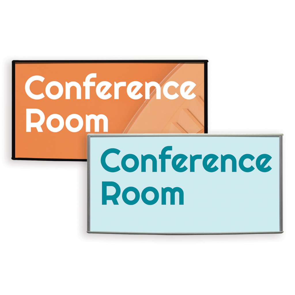 Conference Room Door & Slider Signs with Changeable Inserts