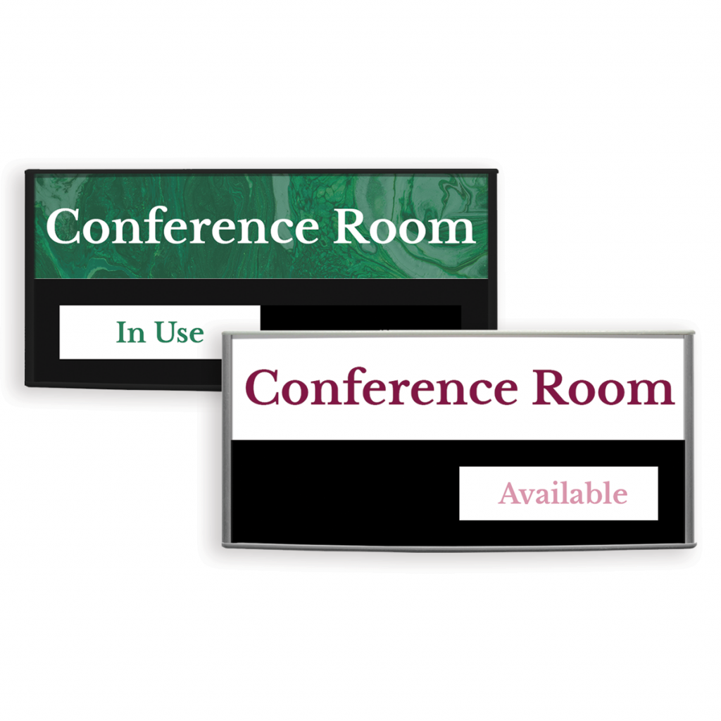 Conference Room Door & Slider Signs with Changeable Inserts