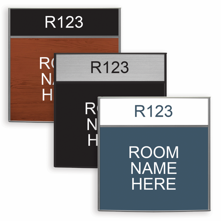 Room Signs - Room Name & Room ID Signs - Changeable Lenses