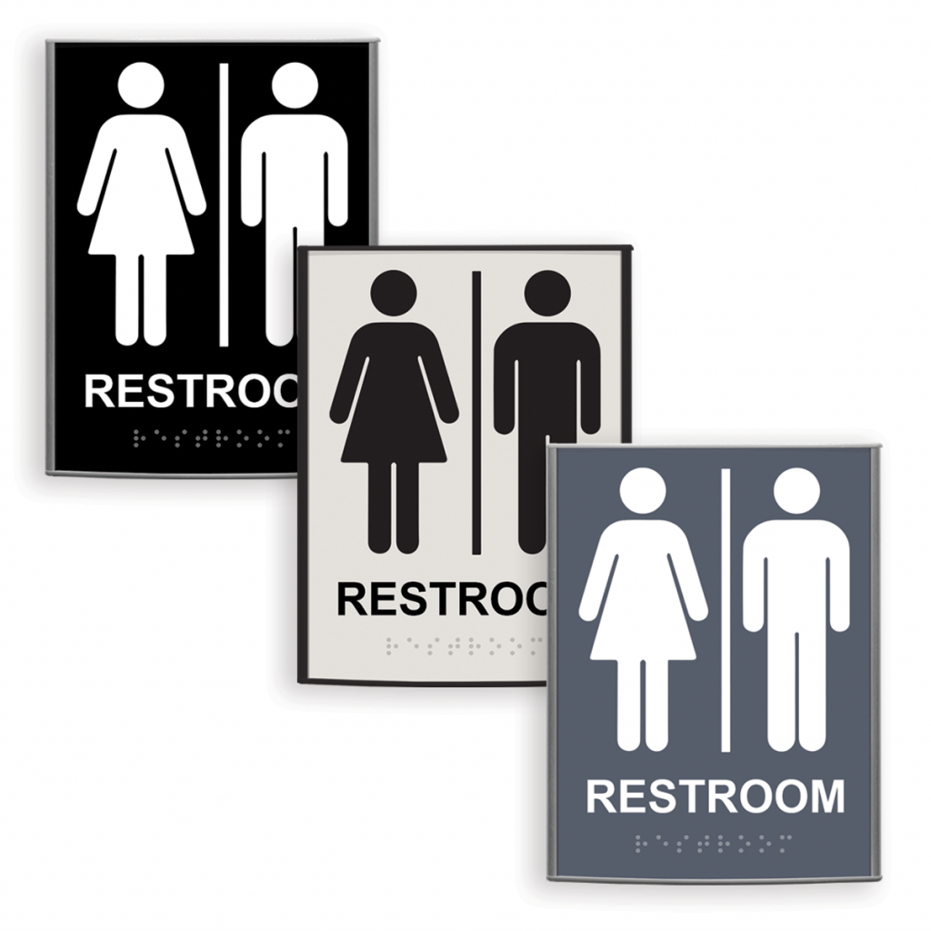 Bathroom Signs | Frames with Clear Acrylic Lenses